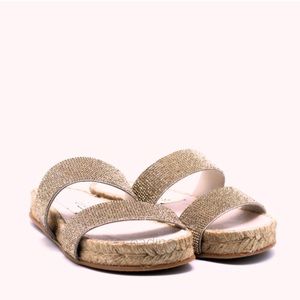 GAIMO | Shoes | Gaimo Golden Crystals Sandal Espadrilles Nwb | Poshmark